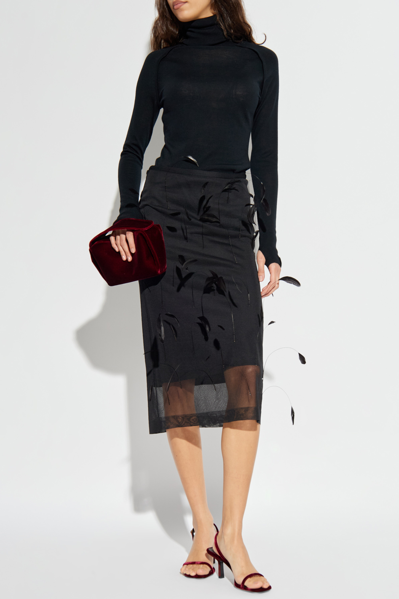 Black Slim-fit turtleneck Victoria Beckham - Vitkac GB